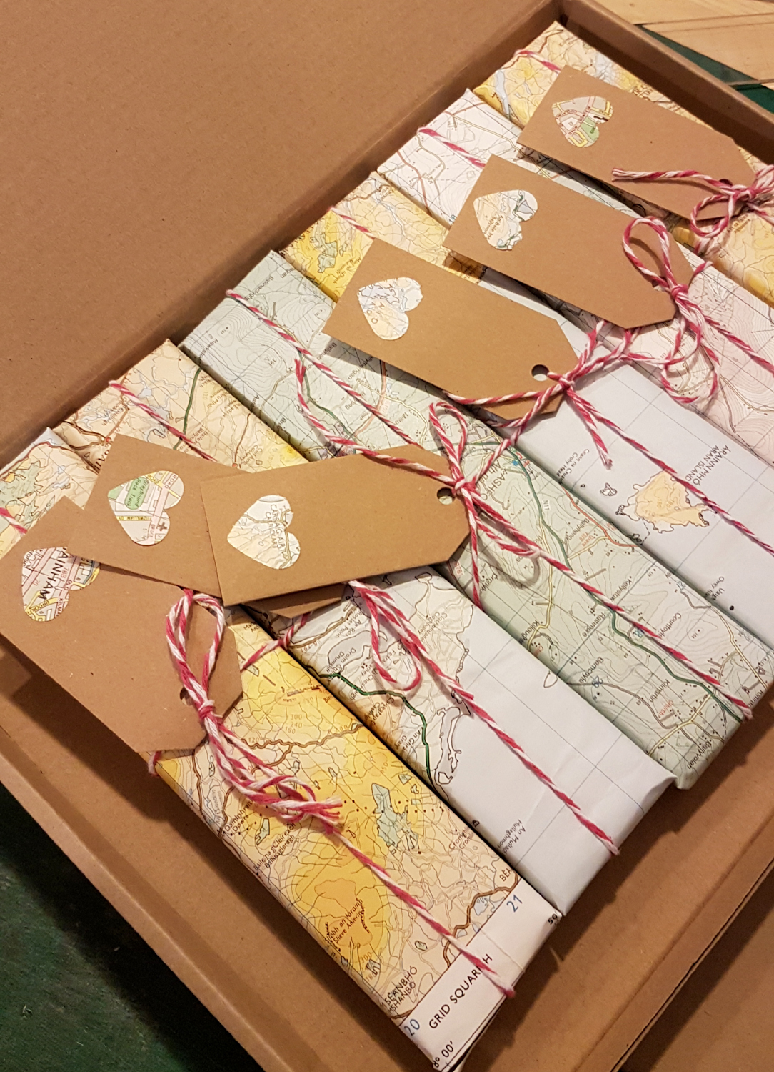 Gift Wrapping with maps: A sustainable living series - from six0sixdesign